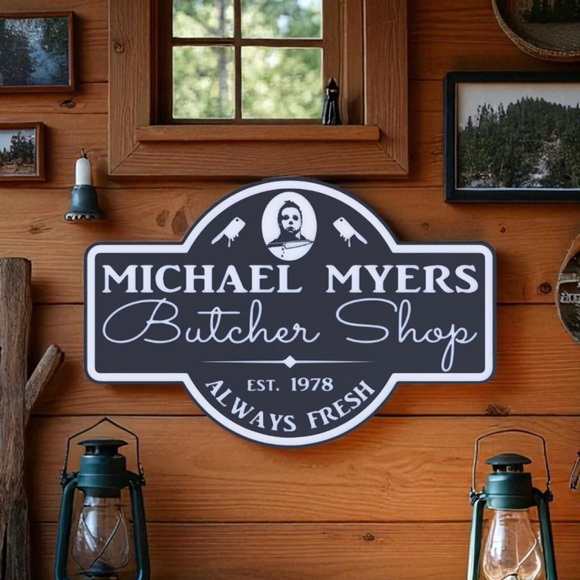 Wall Decor | Michael Myers Butcher Shop Sign | Poshmark